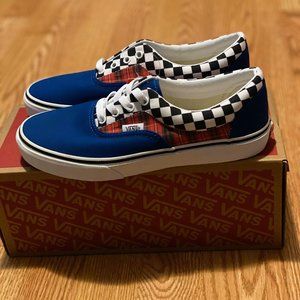 Vans | Shoes | Vans Era Plaid Checkerboard Blue Racing Red Shoe | Poshmark